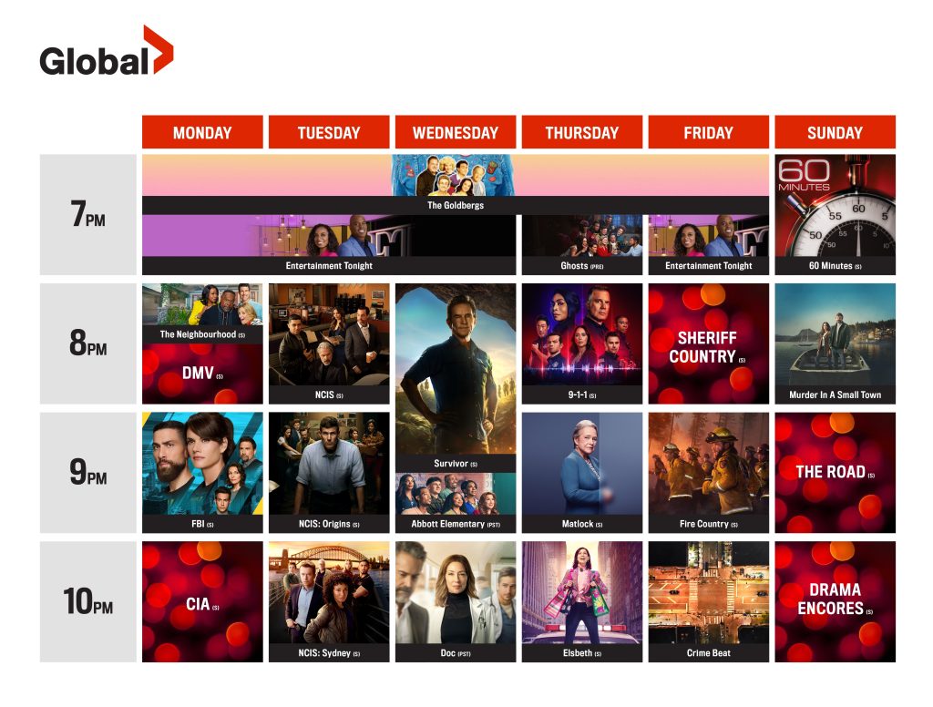 GLOBAL IS THE DESTINATION FOR TV’S TOP HITS THIS FALL, ANNOUNCING ITS ...